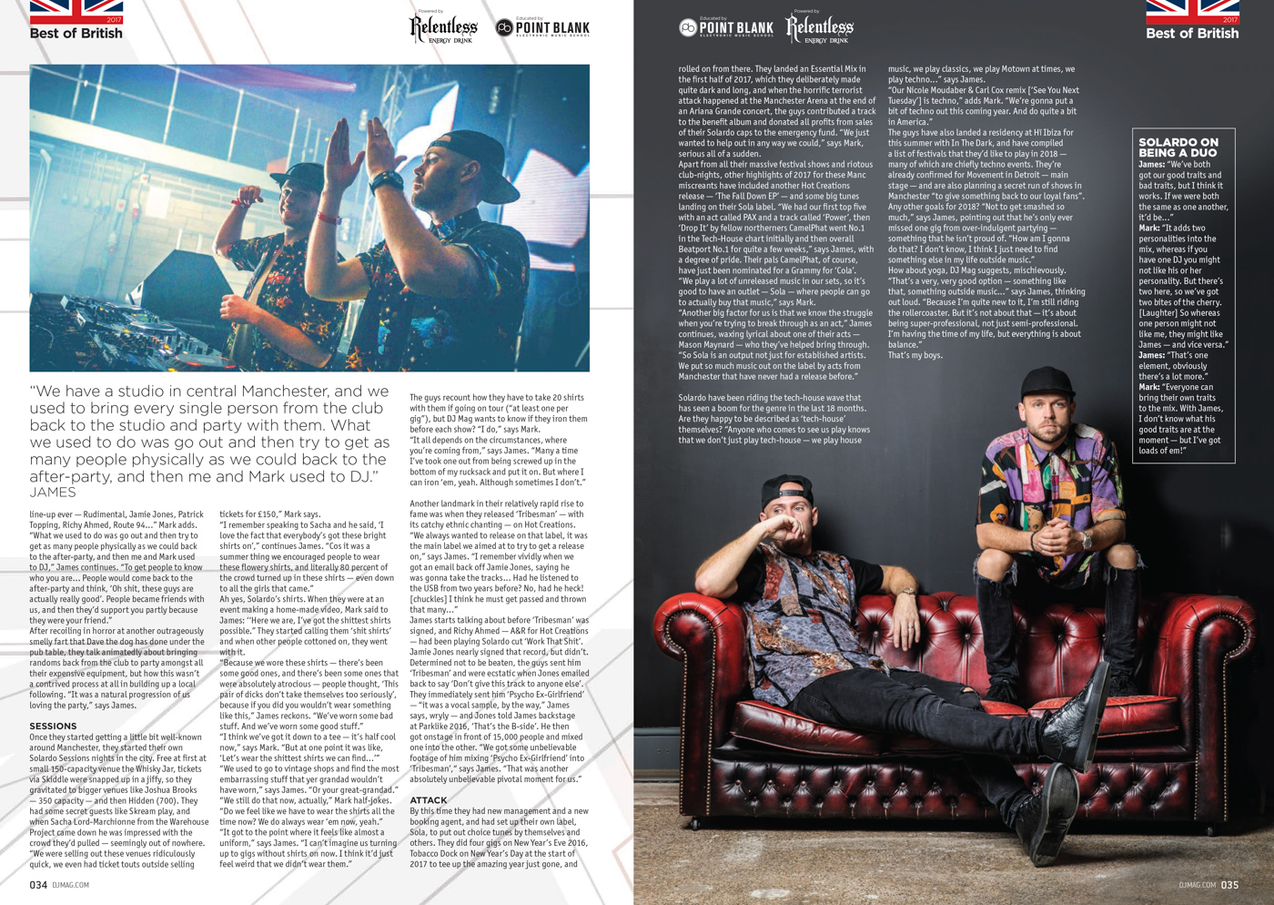 DJ Mag - Solardo Cover Shoot